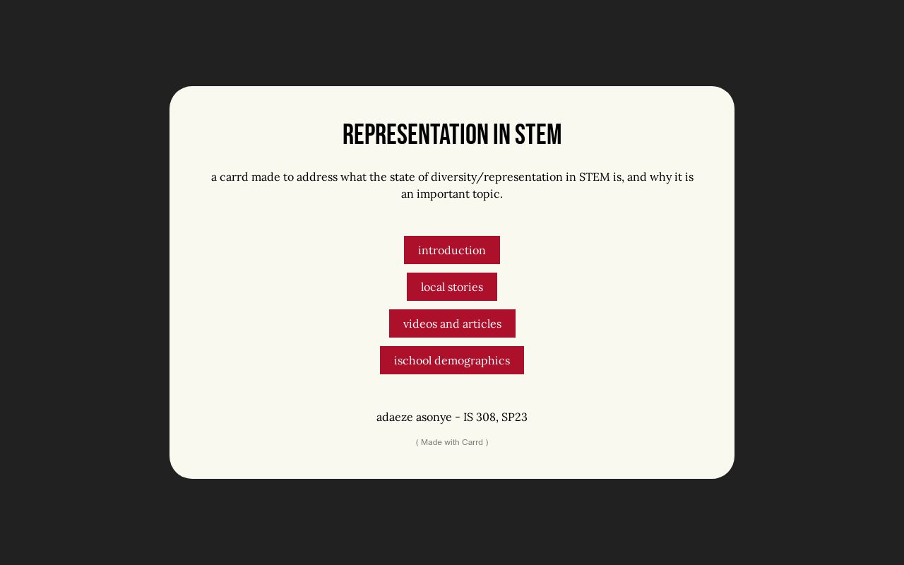 representation in stem